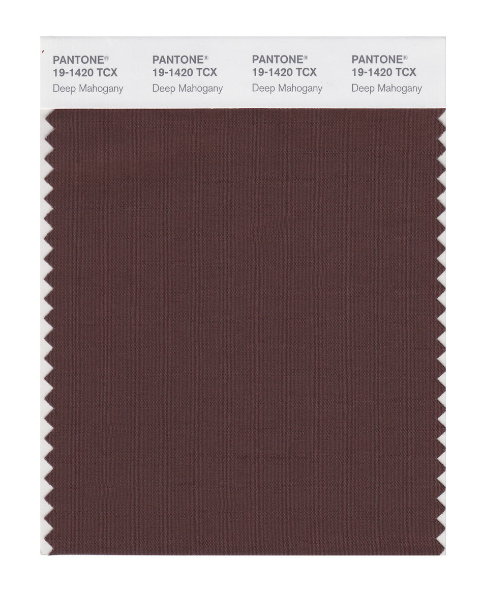 Pantone SMART Color Swatch Card 19-1420 TCX Deep Mahogany - Columbia ...